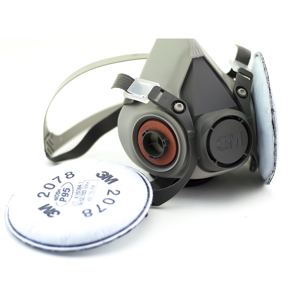 Respirador 3M 6200 Filtros 2078 Aerossóis Sólidos Líquidos