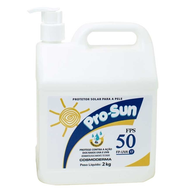 Protetor Solar Profissional Fator 50 UVA E UVB Galão 2KG