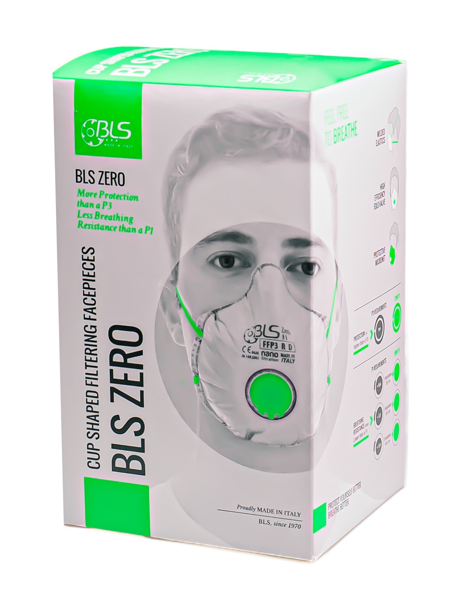 Máscara BLS 30C PFF3 Carvão Ativo Com Válvula 10 Unidades