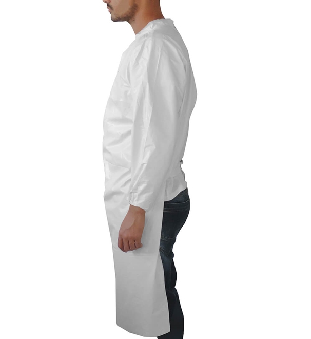 Avental Barbeiro PVC Branco 1,20X0,70 Engate Rápido CA37910