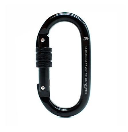 Mosquetão Oval Sideup em Aço Fechamento Rosca 25KN SU1043