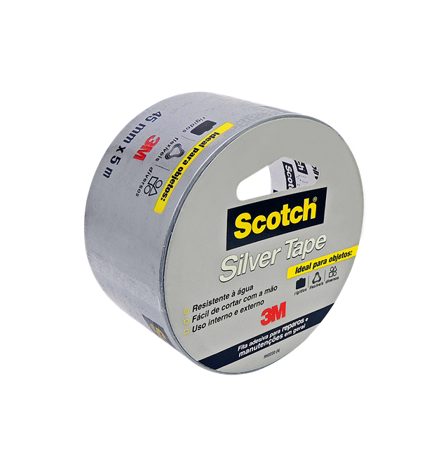 Fita Adesiva Silver Tape 3M Scotch 45MM X 5M Resistente Água