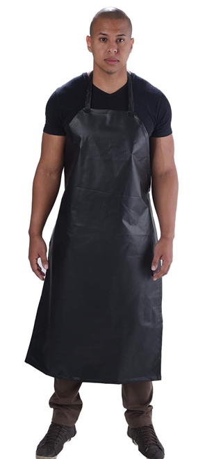 Avental PVC Preto 1,20X0,70 Imperméavel com Tiras CA33301