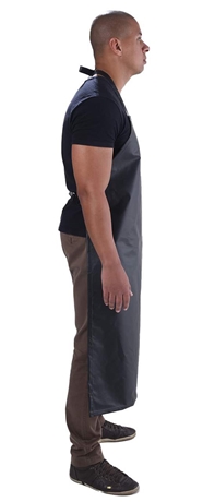 Avental PVC Preto 1,20X0,70 Imperméavel com Tiras CA33301