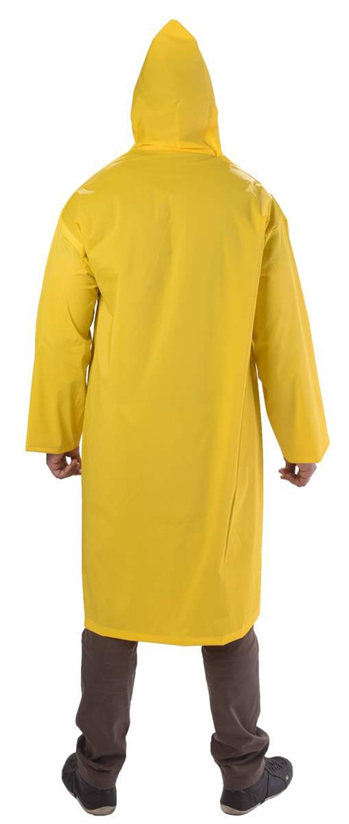 Capa de Chuva Amarela Forrada Capuz e Botões CA33304