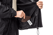 Conjunto Impermeável Nylon Preto Bolso Interno CA42187/42186