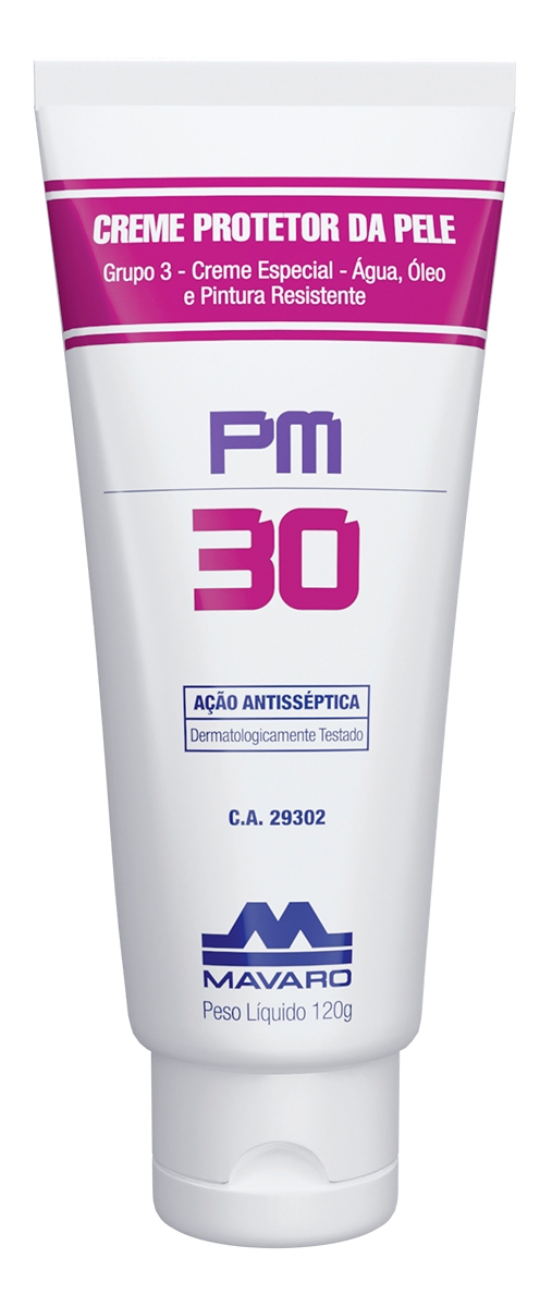 Creme Protetor Mavaro PM 30 Luva Química Grupo 3 120g