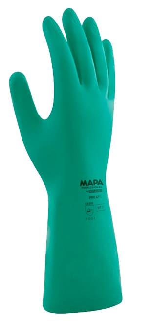 Luva Nitrílica Mapa AF15 Com Forro Proteção Química CA32069