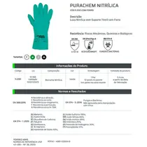 Luva Nitrílica Purachem Next Safaty 11.200 CA 51168
